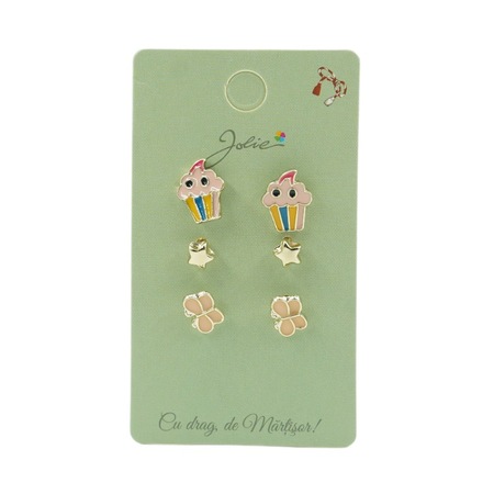 Set 3 Perechi Cercei Briosa, Stea, Fluture - eMAG.ro