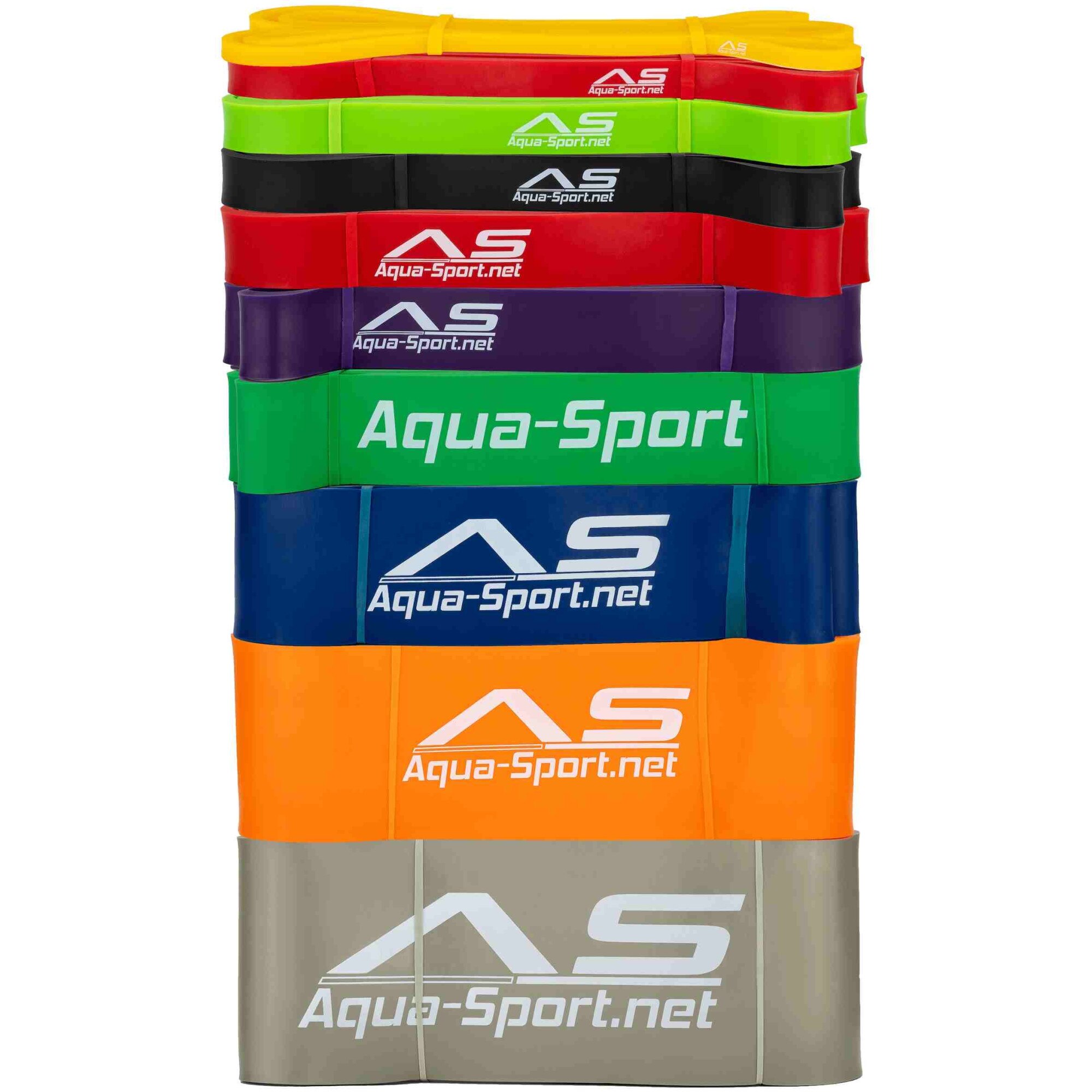 Set 10 benzi elastice rezistenta, Aqua-Sport Powerstrech Superband ...