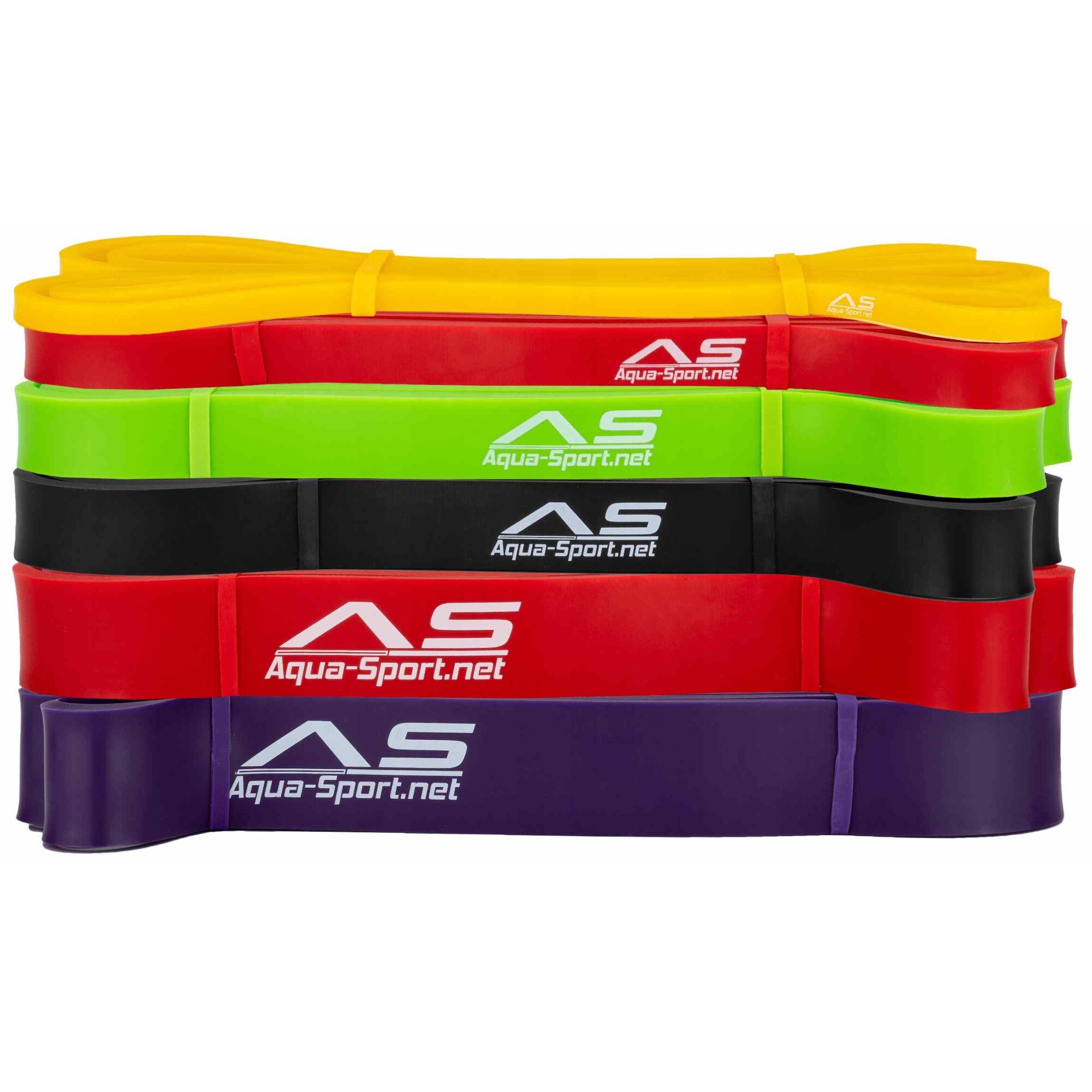 Set 6 benzi elastice rezistenta, Aqua-Sport Powerstrech Superband ...