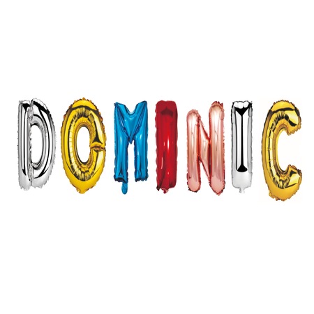 Комплект балони Dominic Name, многоцветни, 40 см - eMAG.bg