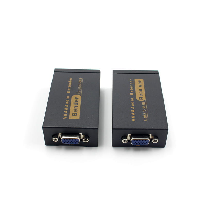 Cablu prelungitor VGA EXTENDER RJ45 100m CAT-5e / 6 imagini sunet JACK ...