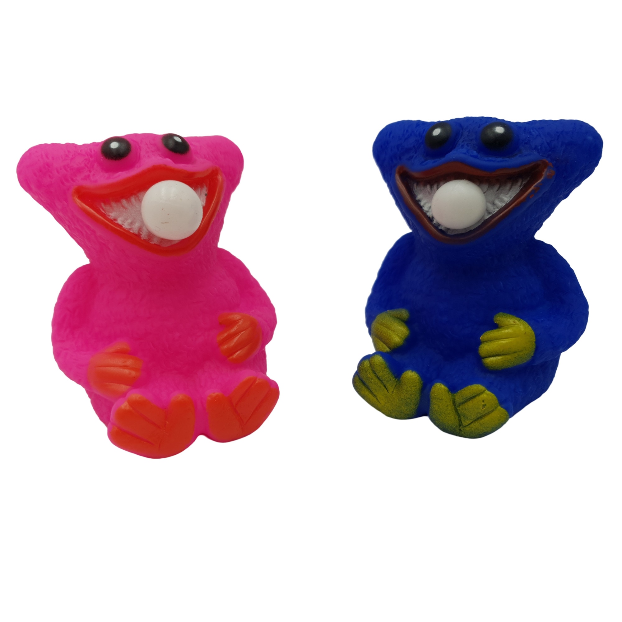 Комплект от 2 играчки Squishy Bubble Gum, антистрес, чудовища, розово ...