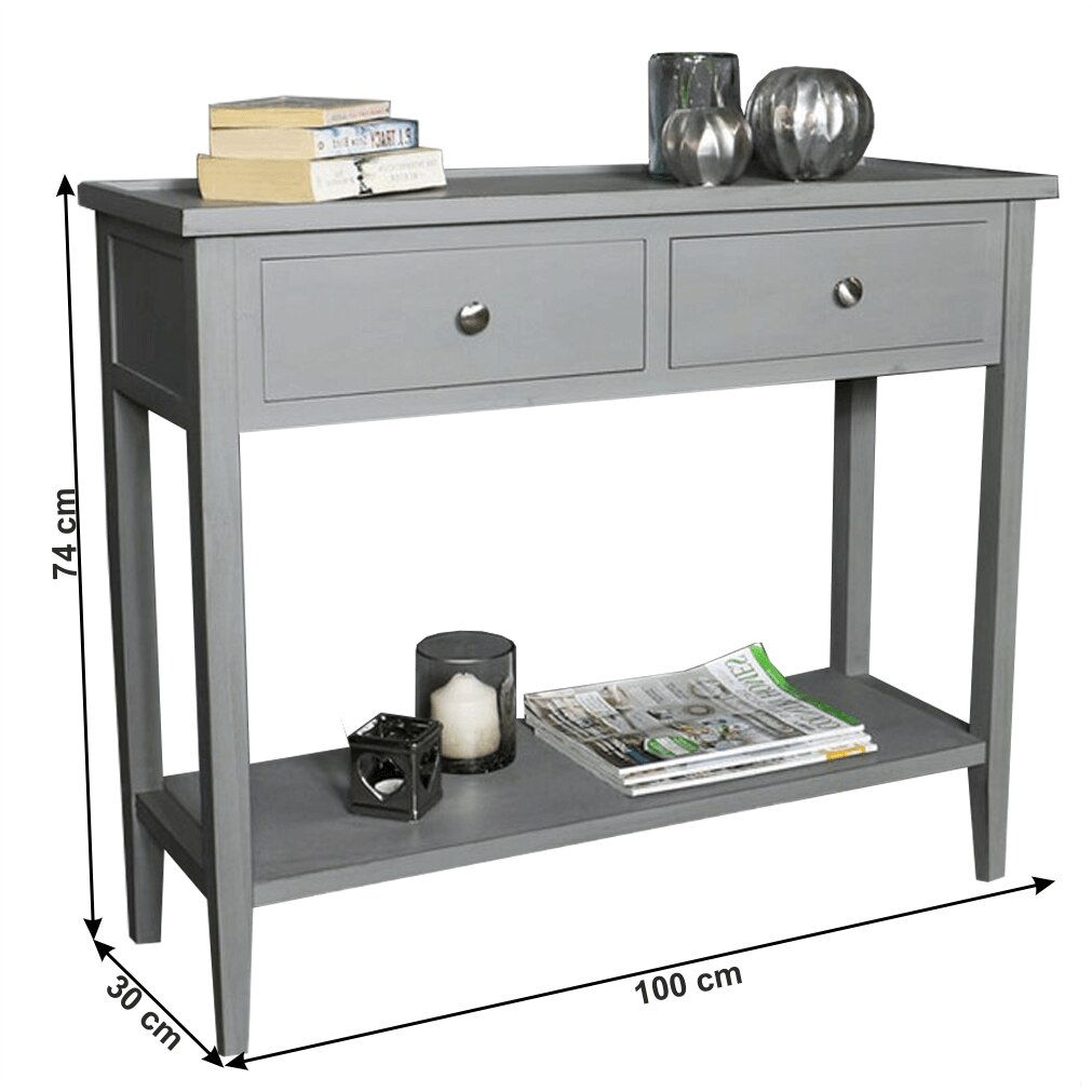 Consola, din mdf gri, Verity, 100x30x74 cm - eMAG.ro