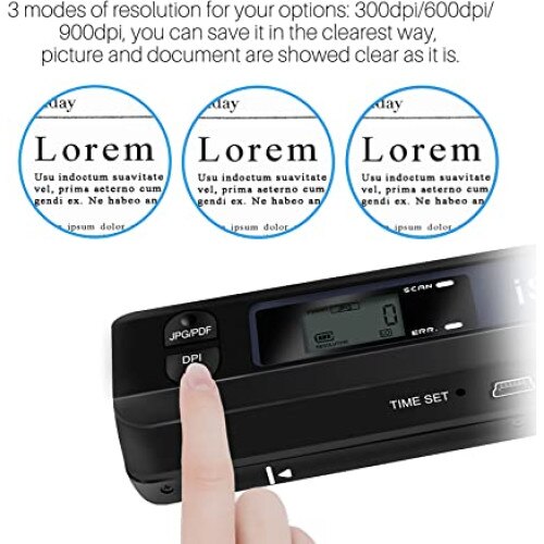 Scanner Portabil Mini De 900DPI Cu Ecran LCD, JPG/PDF, Tip A4 ...