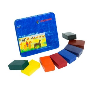Set 8 creioane cerate, Stockmar, in cutie metalica, material Waldorf ...