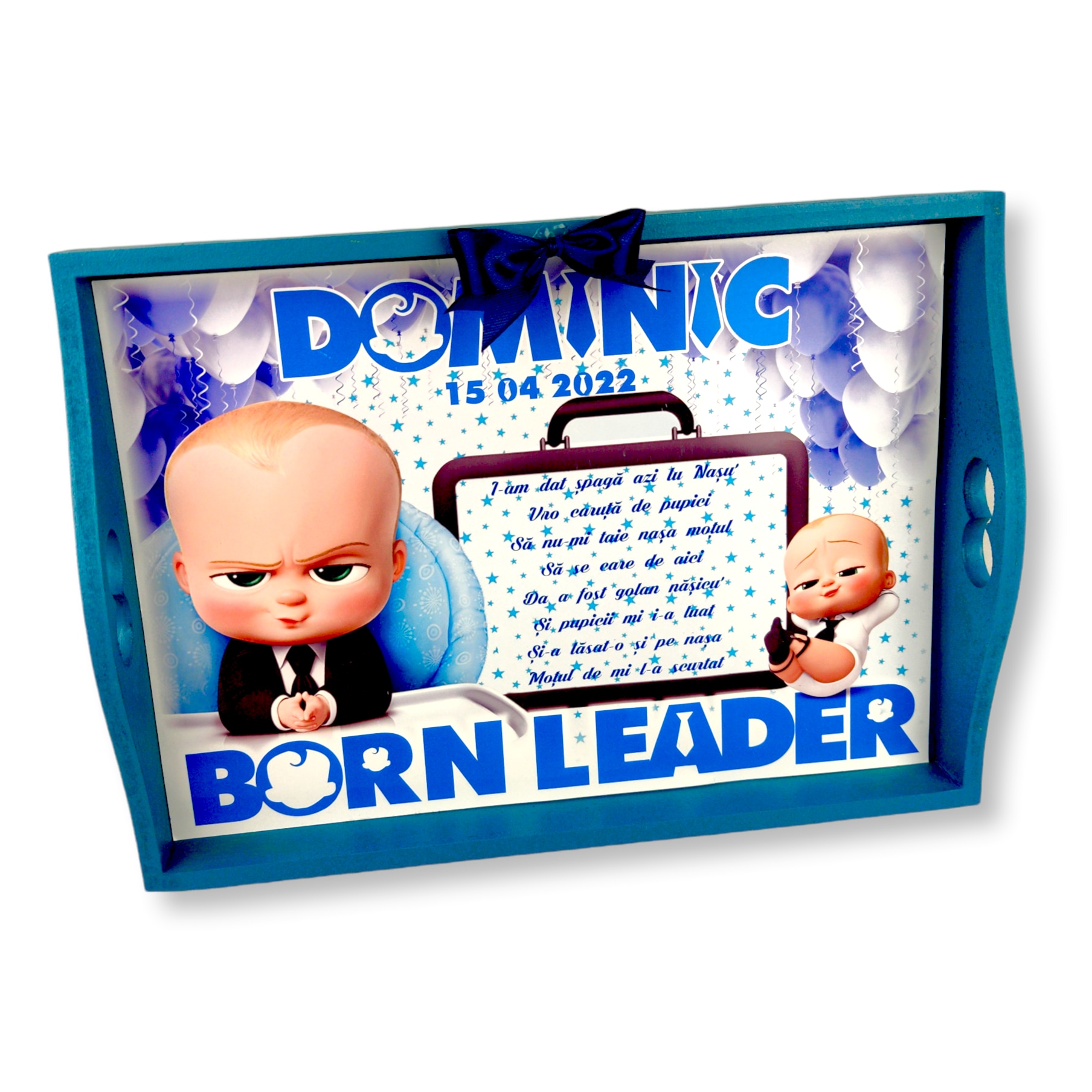 Set Tava pentru Taiere Mot/Turta pentru baieti, Model Baby Boss, Bebe ...