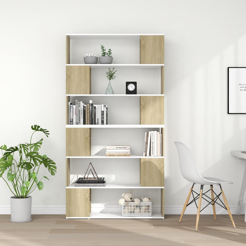 Set 2 Dulap de carti / separator de camera vidaXL, PAL, 100 x 24 x 188 ...