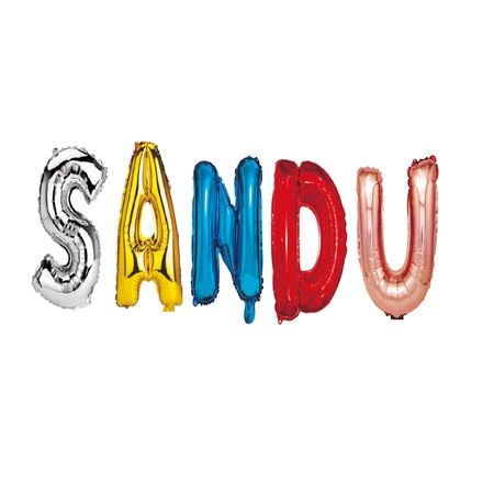 Комплект балон Sandu Name, многоцветен, 40 см - eMAG.bg