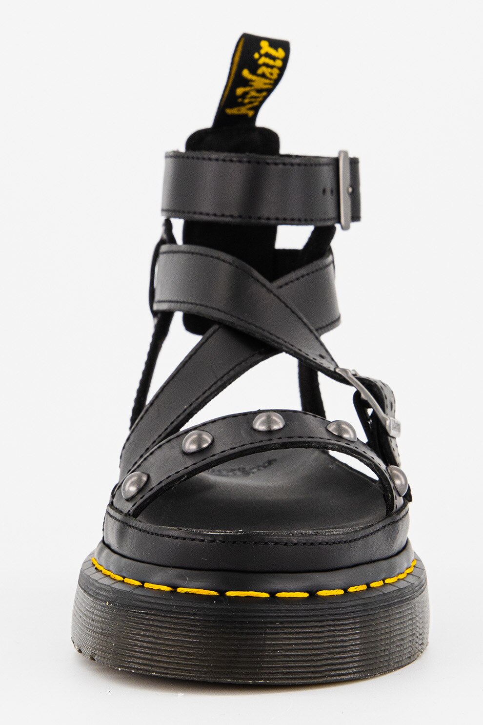 Dr. Martens, Кожени скосени сандали Imojeen, Черен, 4 - eMAG.bg