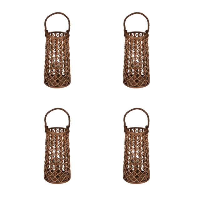 Set 4 felinare decorative, cu suport pentru lumanare, pentru casa sau ...