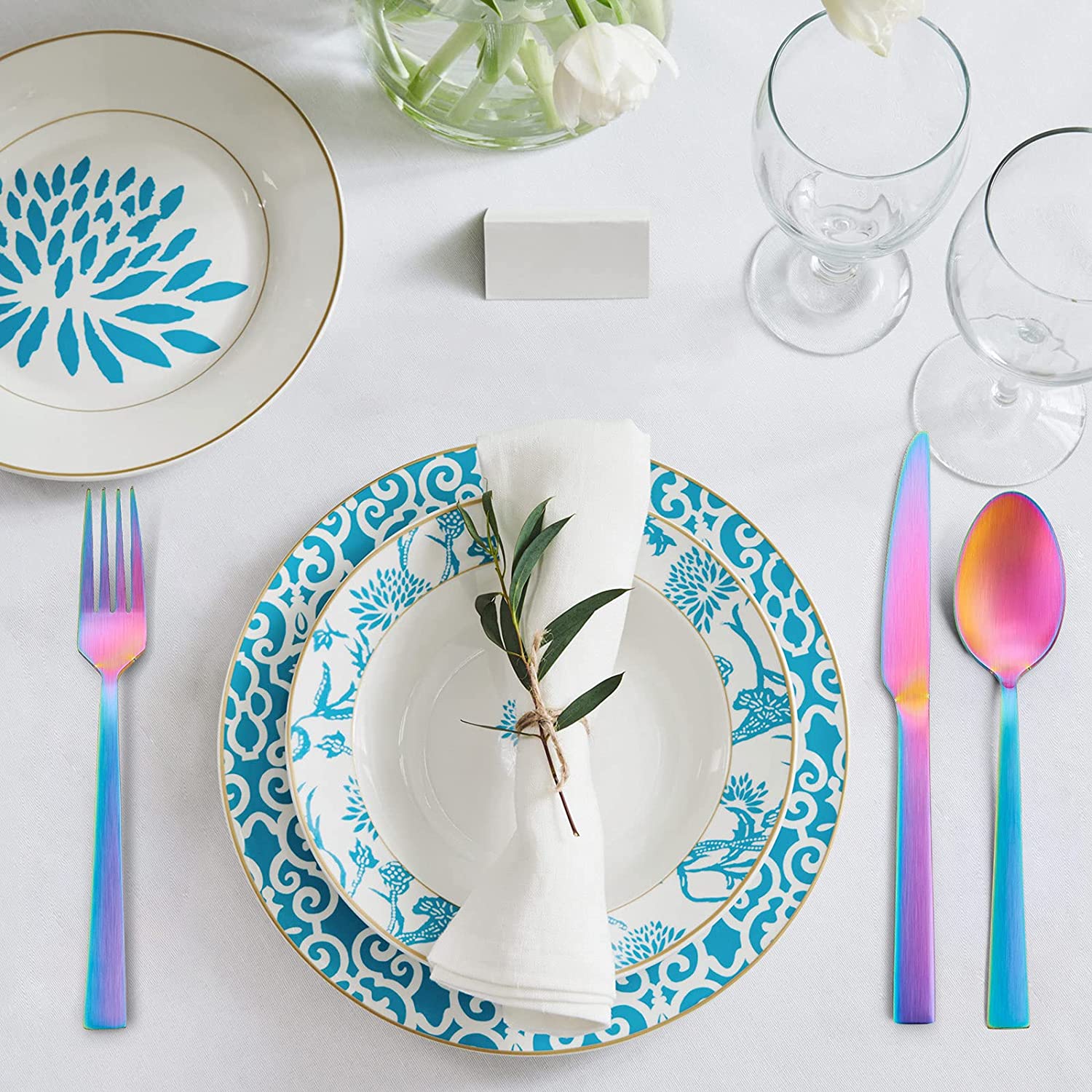 Set de 8 tacamuri piese inox Gaea, pentru calatorit, birou si camping ...