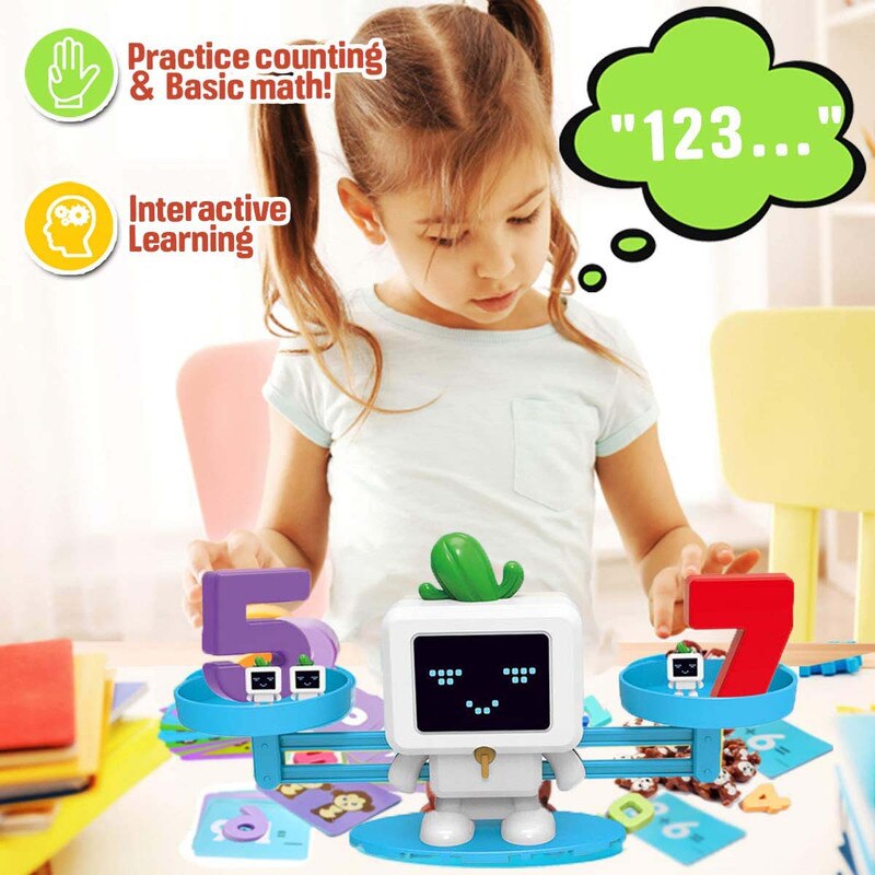 Jucarie educativa tip balanta, Robot, Matematica interactiva pentru ...
