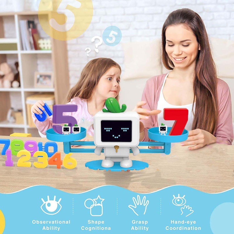 Jucarie educativa tip balanta, Robot, Matematica interactiva pentru ...