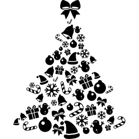 Sticker auto Christmas Tree, 15 cm, Oracal - eMAG.ro