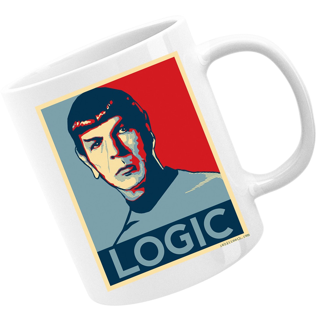 Чаша Star Trek Spock Leonard Nimoy Vulcan Logic, Бял, 330 мл - eMAG.bg