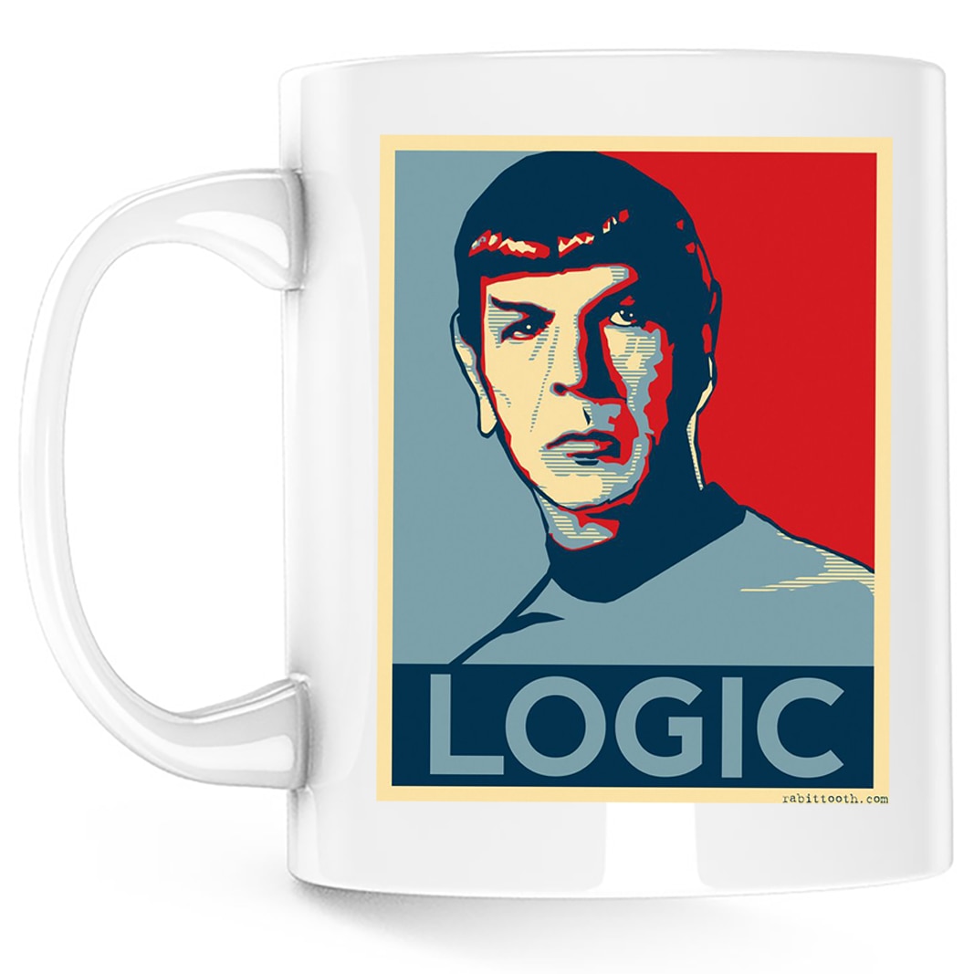 Чаша Star Trek Spock Leonard Nimoy Vulcan Logic, Бял, 330 мл - eMAG.bg