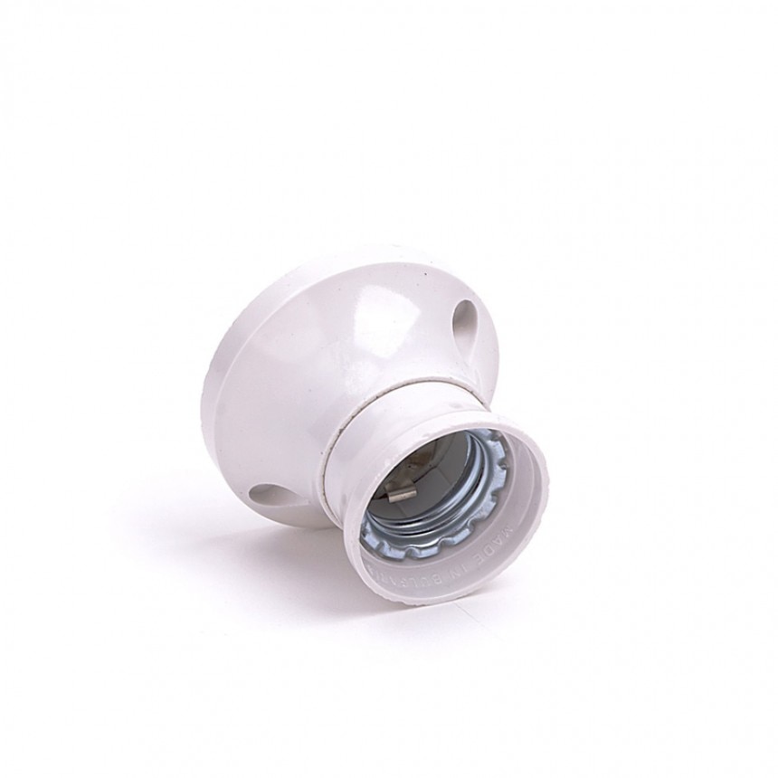 Priza Lightex, De perete, E27, Alb - eMAG.ro