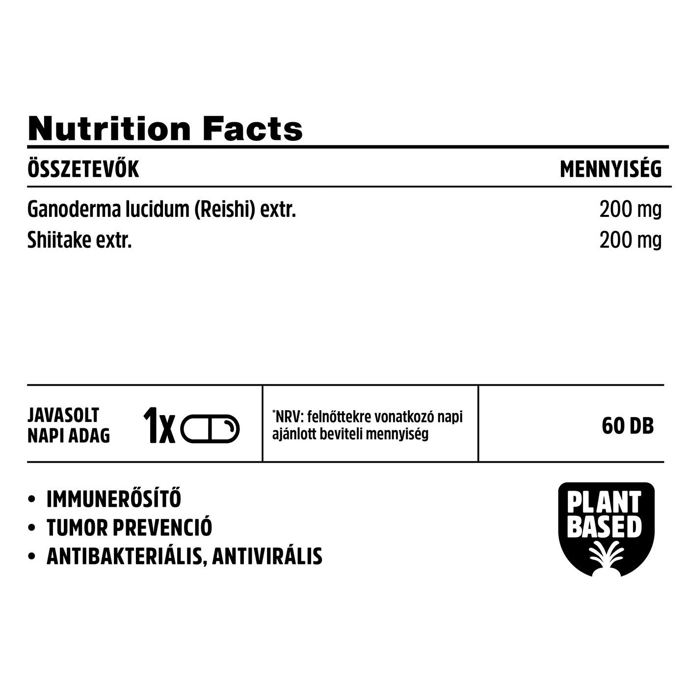 Ganoderma & Shiitake gomba kapszula 60 db - eMAG.hu