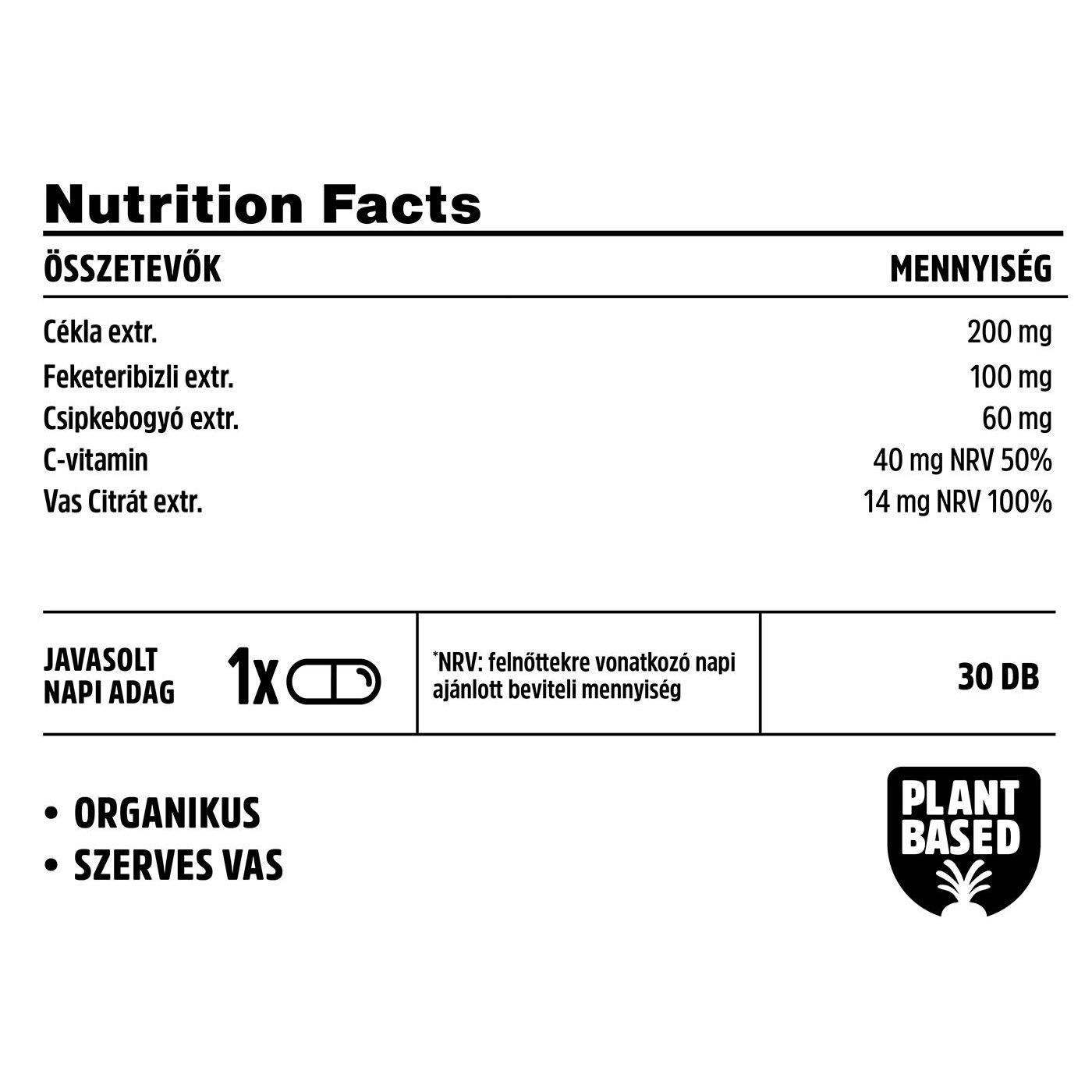 Vas természetes ásványi anyag kapszula 30 db - eMAG.hu