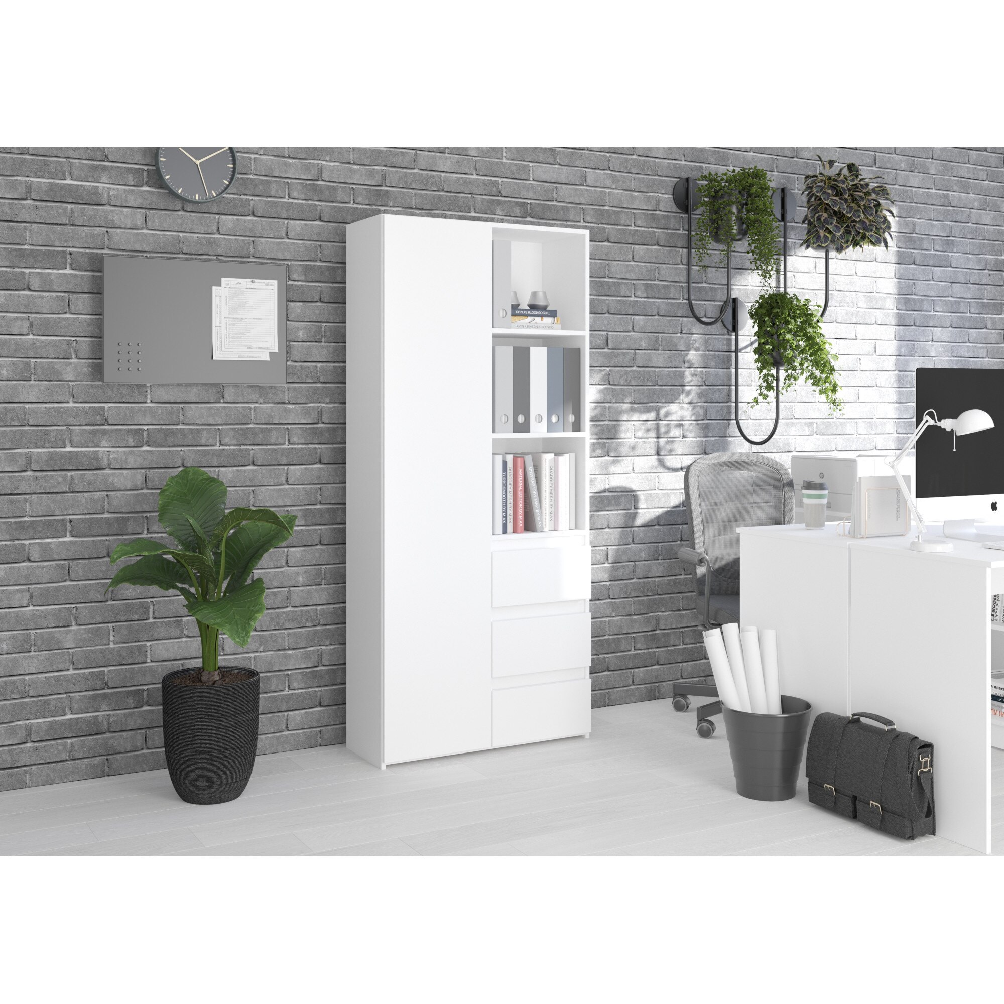 Raft alb B-80-S3 80 x 180 x 30 - eMAG.ro