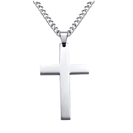 Lantisor cu pandantiv in forma de cruce, aliaj metalic, Tessero ...