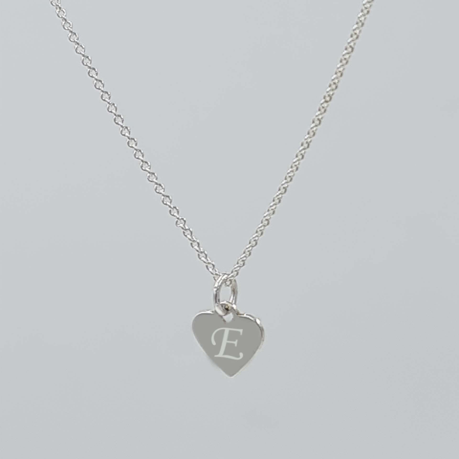 Lant argint 925, 50 cm, si charm inima argint cu agatare inima, gravat ...