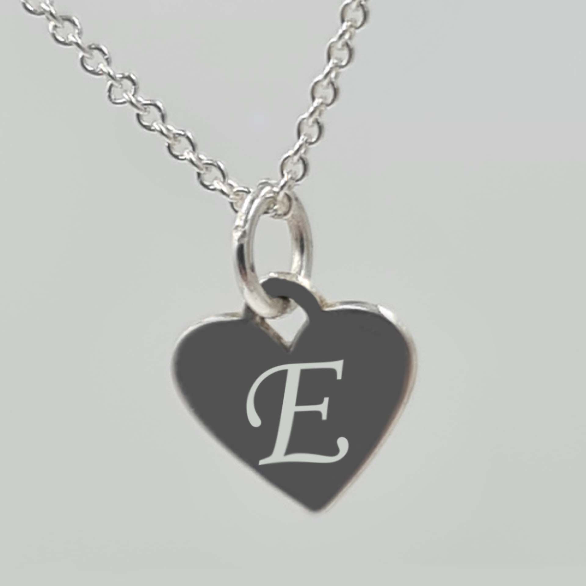 Lant argint 925, 50 cm, si charm inima argint cu agatare inima, gravat ...