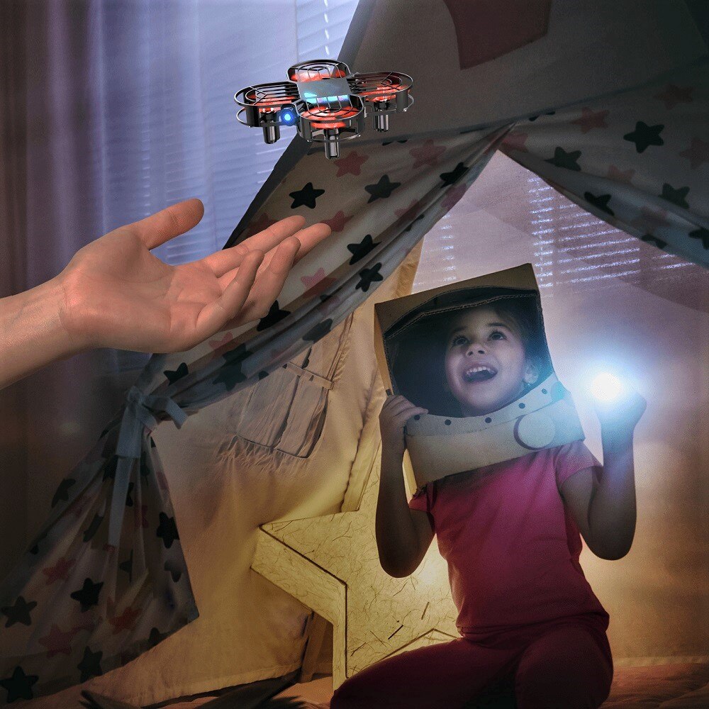 Mini drona A22 pentru Copii si Adulti, 2 Baterii reincarcabile, 360 ...