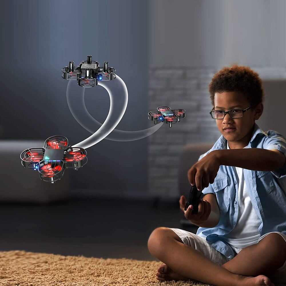 Mini drona A22 pentru Copii si Adulti, 2 Baterii reincarcabile, 360 ...