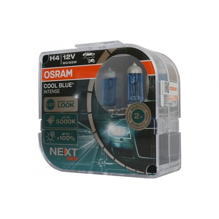 Комплект от 2 автомобилни халогенни крушки Osram Cool Blue Intense H4 ...