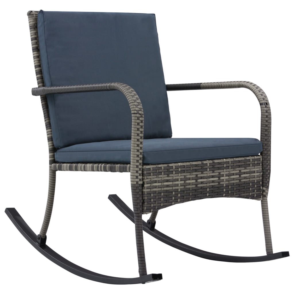 Scaun balansoar de gradina vidaXL, antracit, poliratan, 64 x 101 x 91 ...