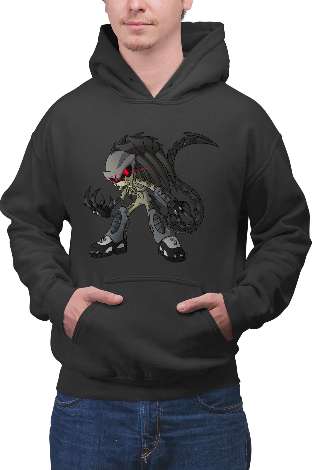 Hanorac barbati Predator Alien Baby Predalien Ridley Scott, negru ...