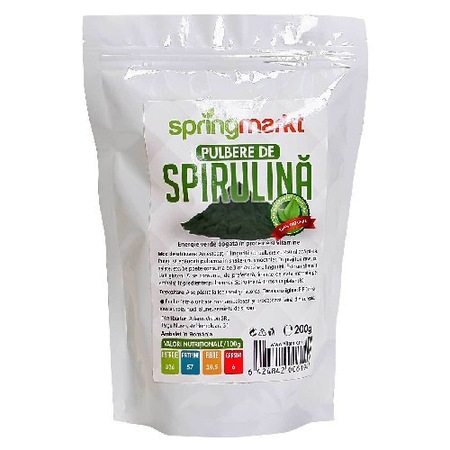 Spirulina Pulbere, 200 gr, Springmarkt - eMAG.ro
