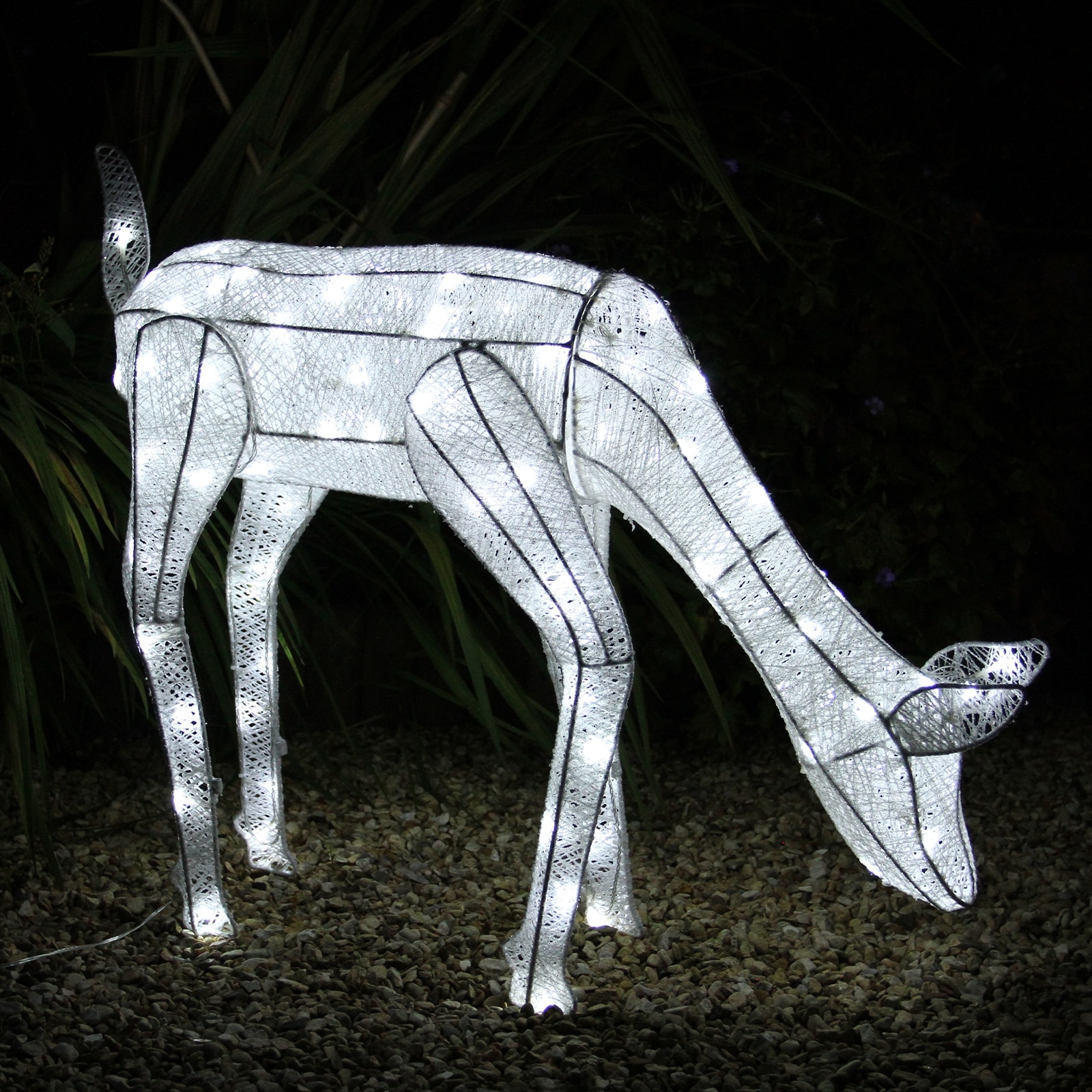 Decoratiune luminoasa exterioara pentru Craciun, Model ren, 120 LED ...