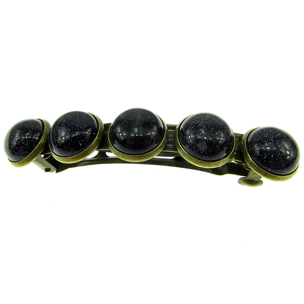 Clama de par vintage cu piatra soarelui albastra, GlamBazaar - eMAG.ro