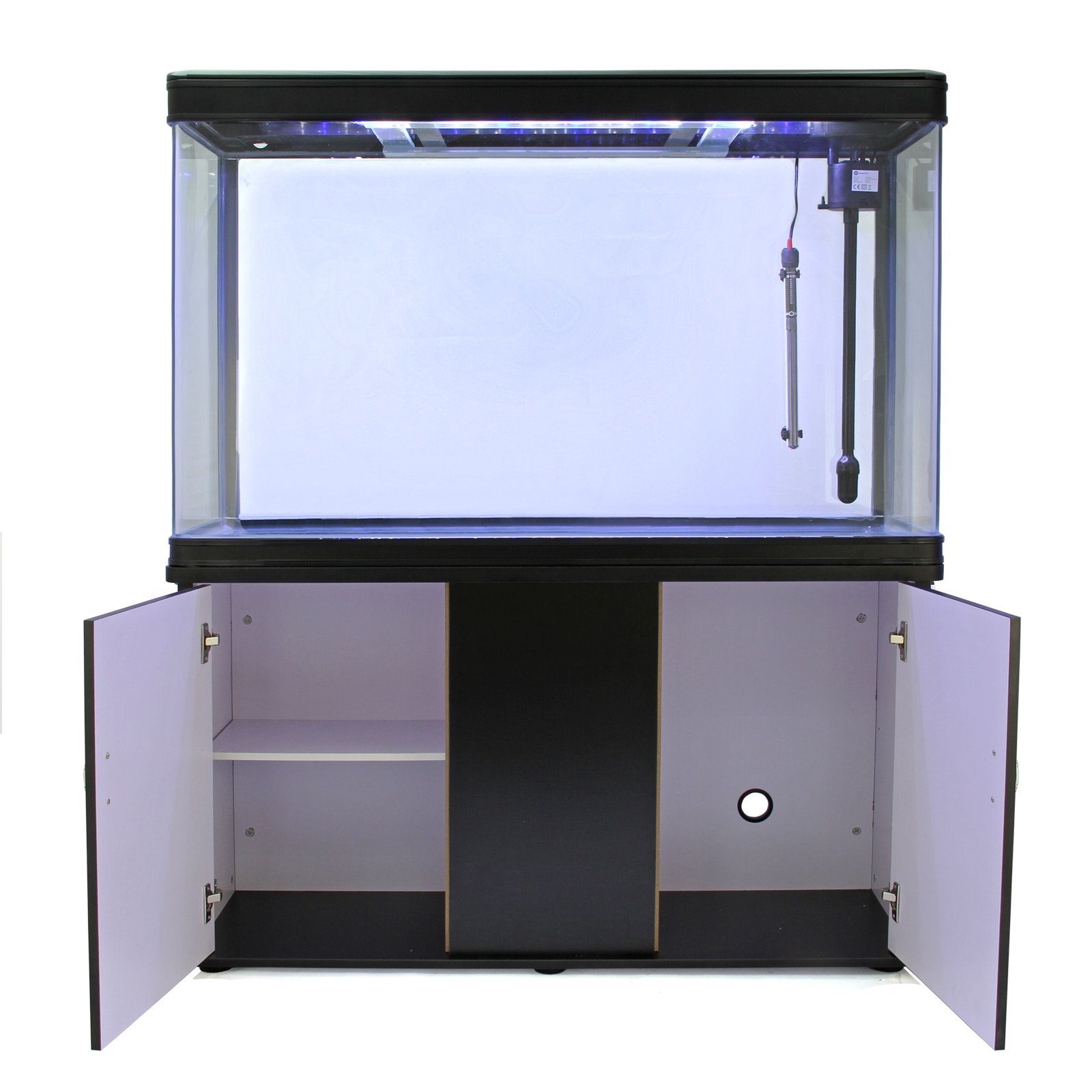 Set acvariu si dulap, 300l, 300W, Negru - eMAG.ro