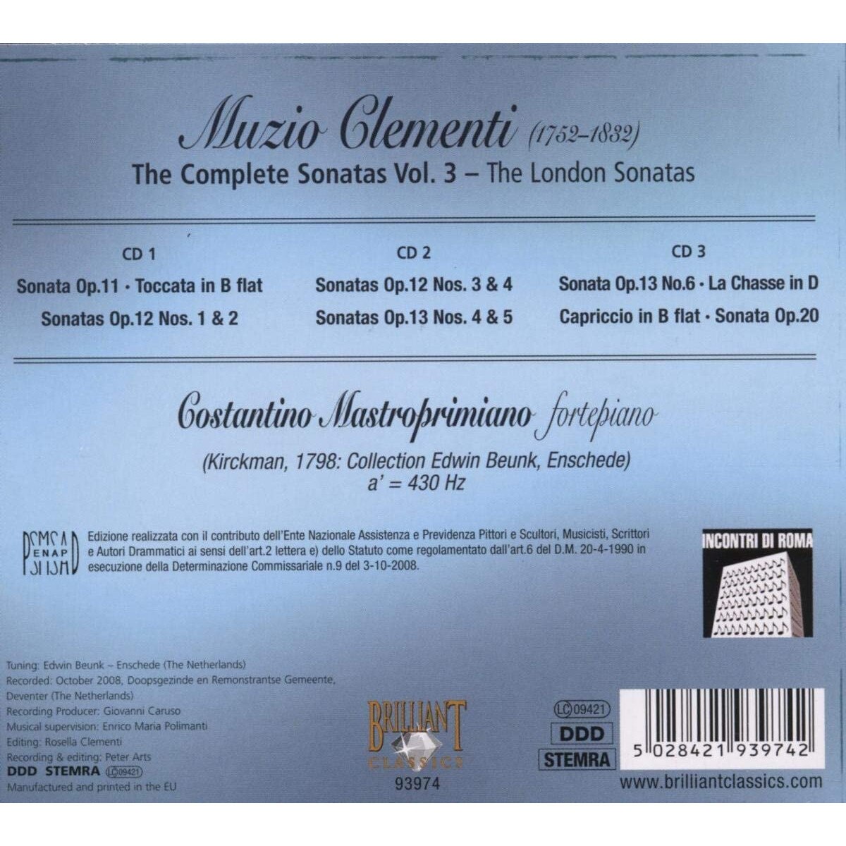 Muzio Clementi - Complete Sonatas Vol.3 / London sonatas 3CD - eMAG.ro