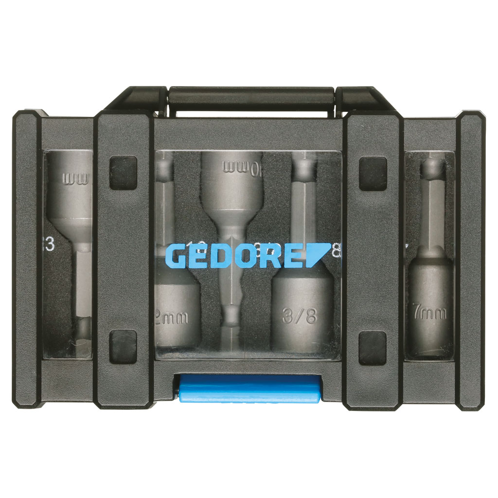 Set chei tubulare magnetice cu antrenare hexagonala 1/4", GEDORE, 6 ...