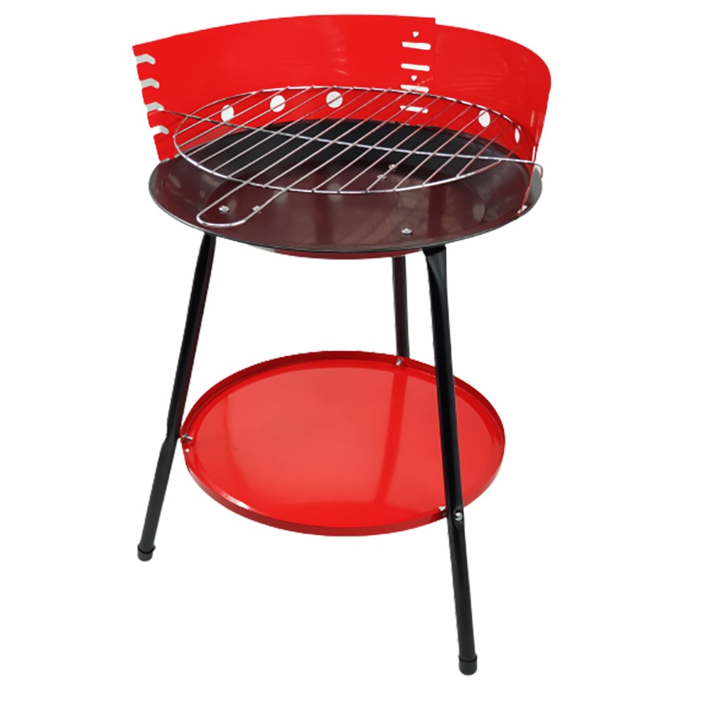 Gratar Rotund Din Metal Pe Carbuni, Pentru Gradina, Rosu, 35cm, Selling ...
