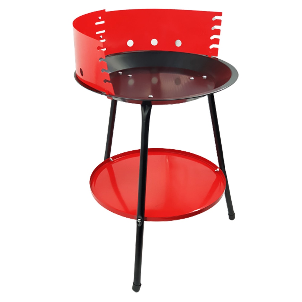 Gratar Rotund Din Metal Pe Carbuni, Pentru Gradina, Rosu, 35cm, Selling ...