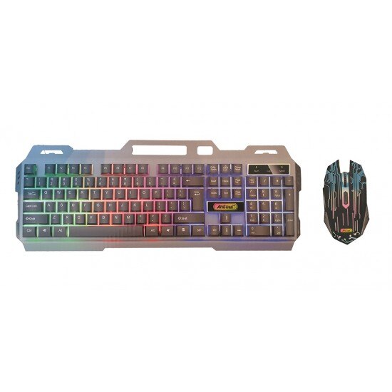 Kit Gaming, Tastatura si Mouse cu Iluminare RGB, Andowl Q-808 - eMAG.ro