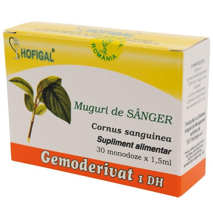Gemoderivat din Muguri de Sanger Hofigal 30mdz - eMAG.ro