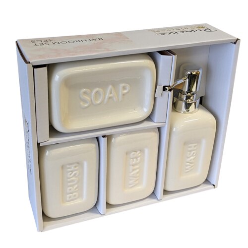 Fürdőszoba szett, Home and Mode, fehér - eMAG.hu