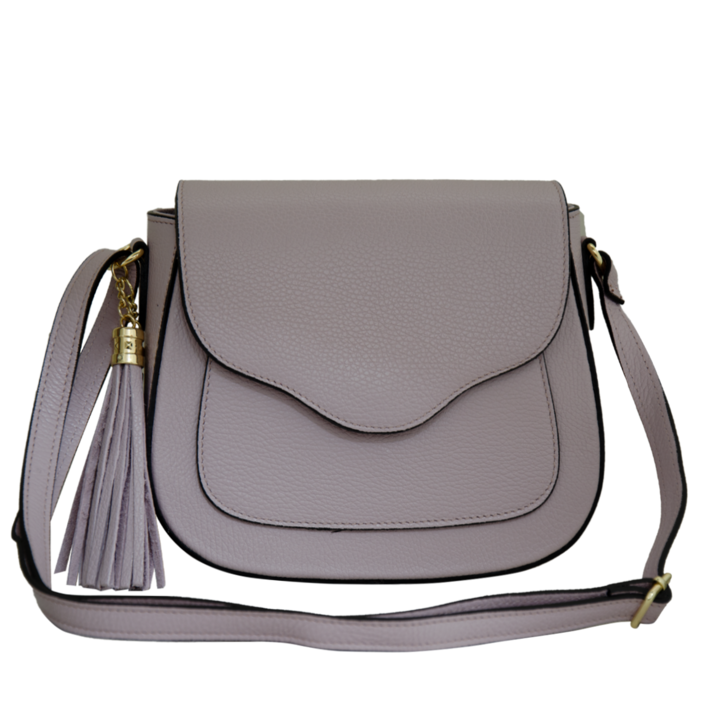 Geanta tip postas din piele naturala Eva Bags, Lia lila - eMAG.ro