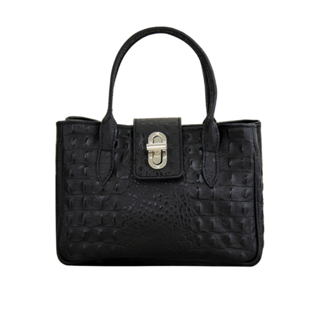 Geanta office de dama din piele naturala Eva Bags, Mona mica negru ...