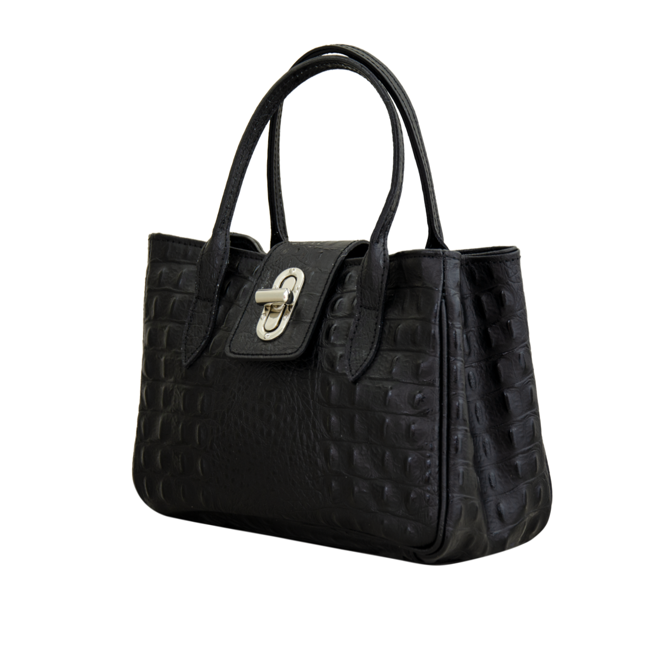 Geanta office de dama din piele naturala Eva Bags, Mona mica negru ...