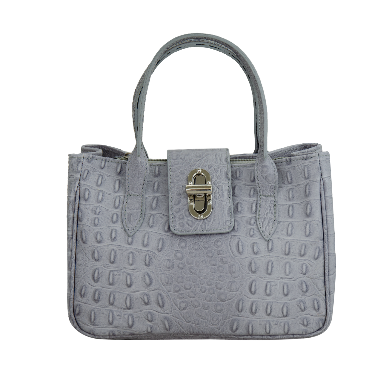 Geanta office de dama din piele naturala Eva Bags, Mona mica gri - eMAG.ro