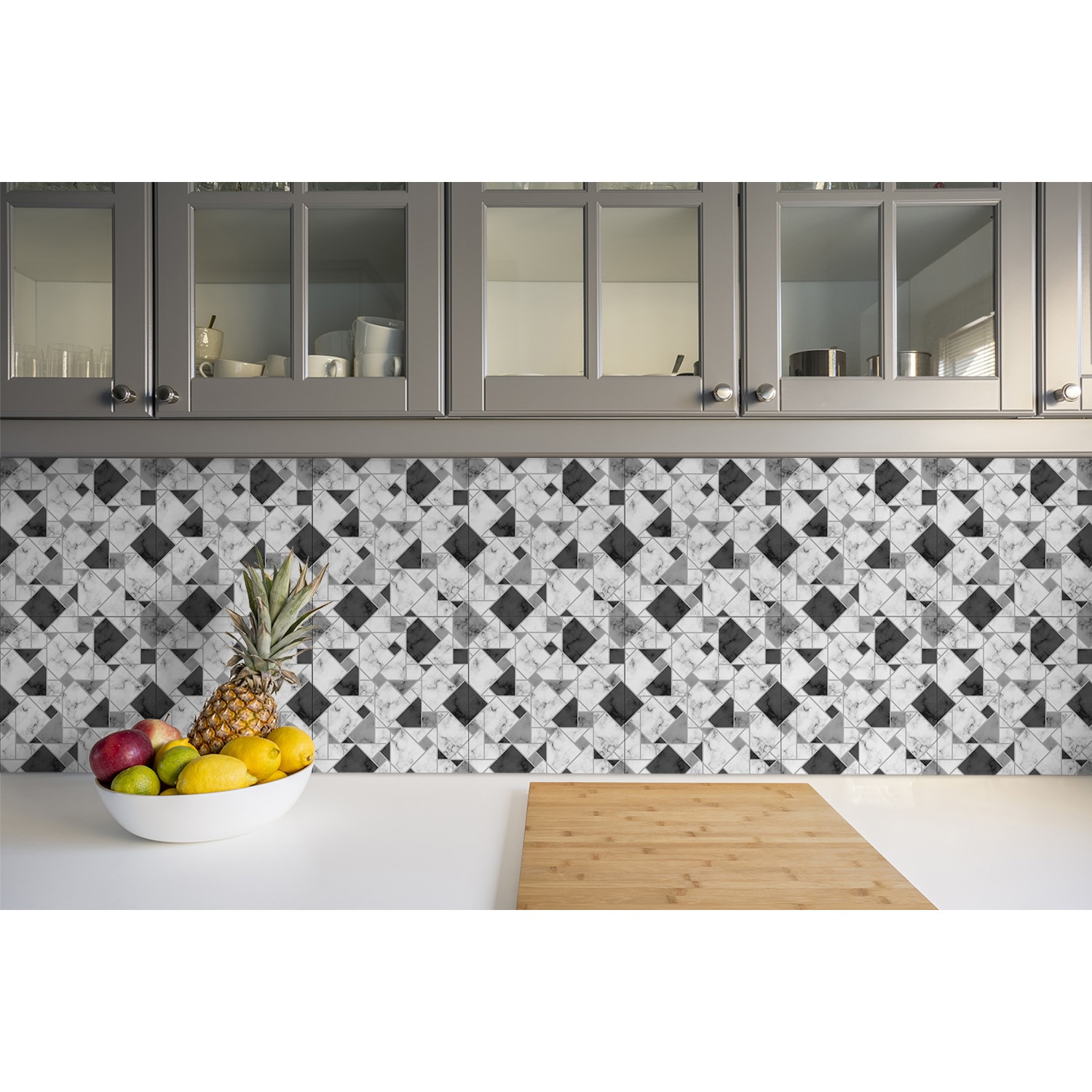 Öntapadós vinyl burkolat, csempe Geometriai minták 30 cm x 30 cm 9 ...