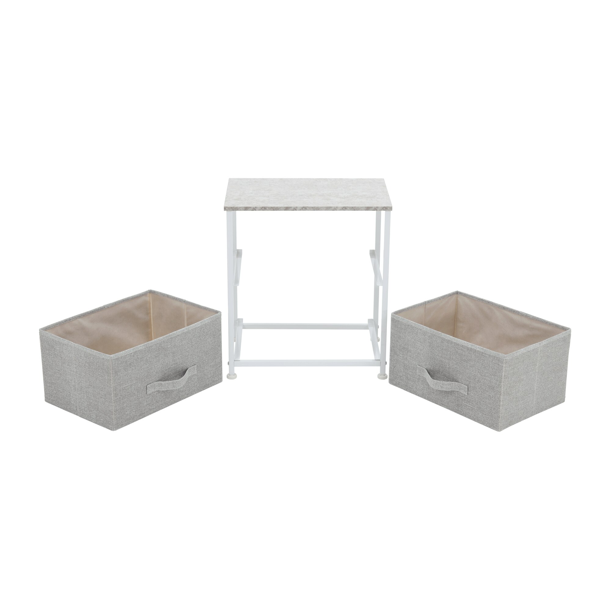 Comoda DacEnergy©, constructie metalica, 2 sertare de panza, 45 x 51 x ...