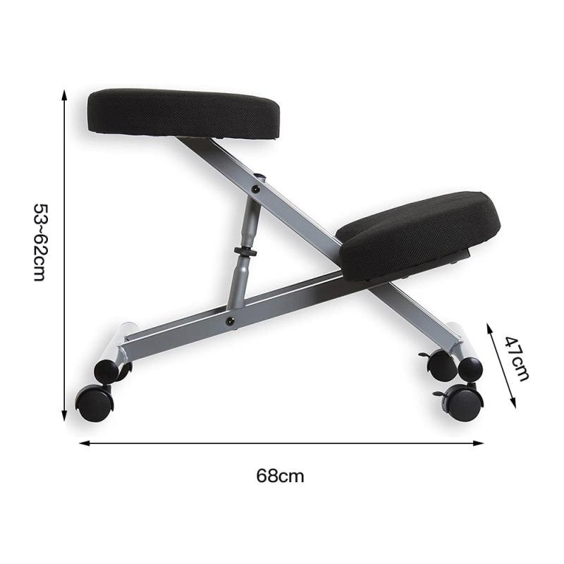 Scaun ergonomic mobile cu suport genunchi, Inaltime reglabila, Cadru ...